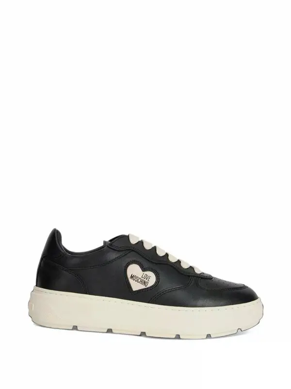 Moschino Heart-patch Sneakers - Black