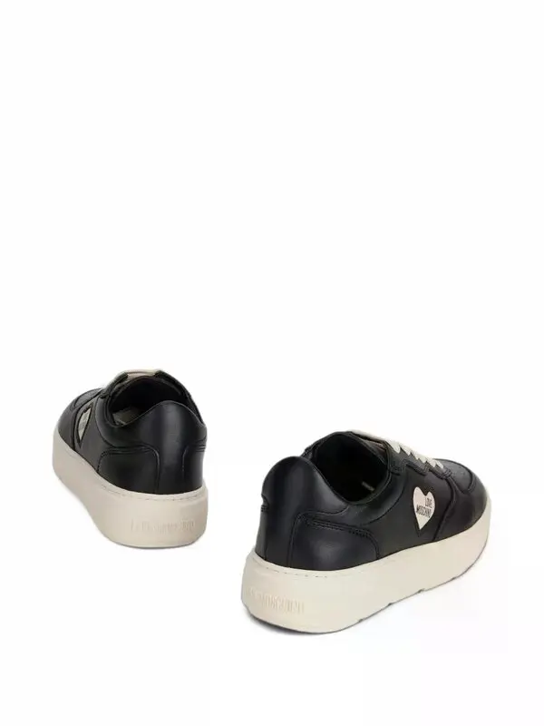 Moschino Heart-patch Sneakers - Black