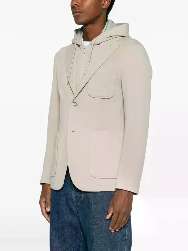 MANUEL RITZ Twill-jersey Hooded Jacket