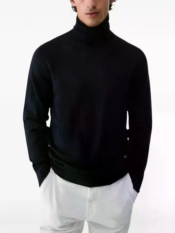 Liu Jo Turtleneck Sweater In Wool Merinos
