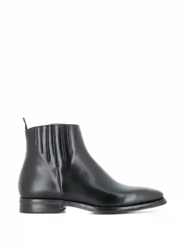 ALBERTO FASCIANI Megan Side-zip Leather Ankle Boots