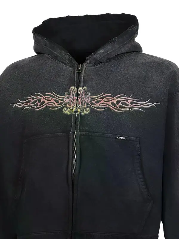 KAMIYA Flame Kmy Zip-up Hoodie