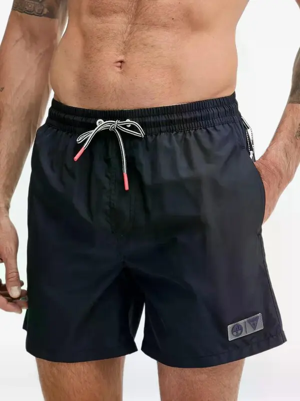 Guess Logo-patch Drawstring Swim Shorts
