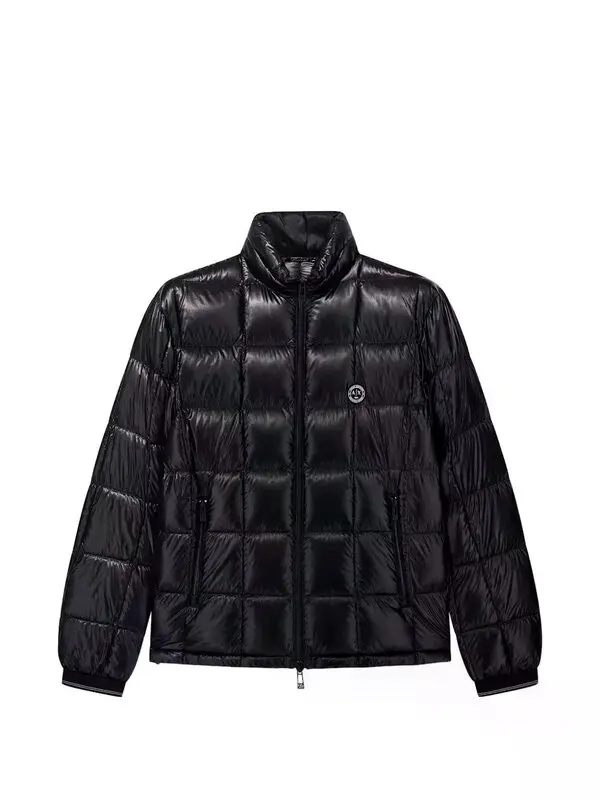 Armani Exchange Quilted Logo-patch Padded Jacket