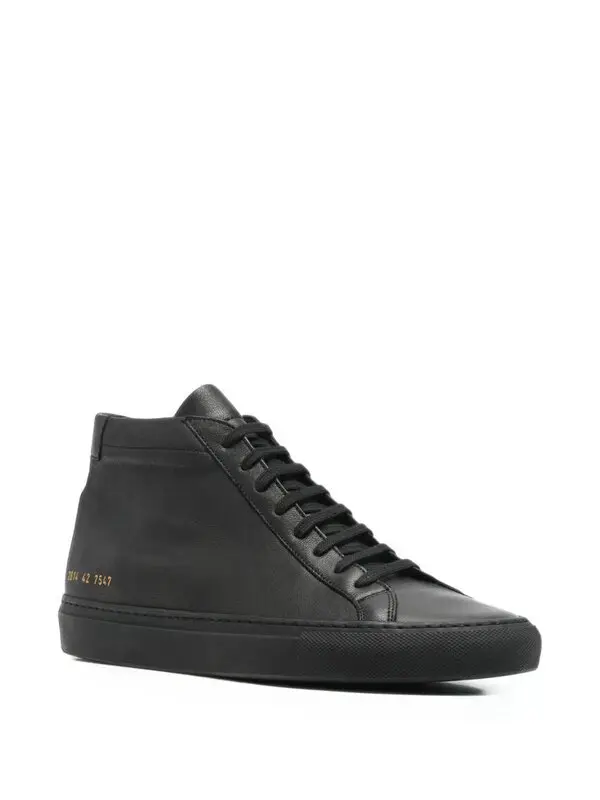 COMMON PROJECTS High-top Leather Sneakers - Black