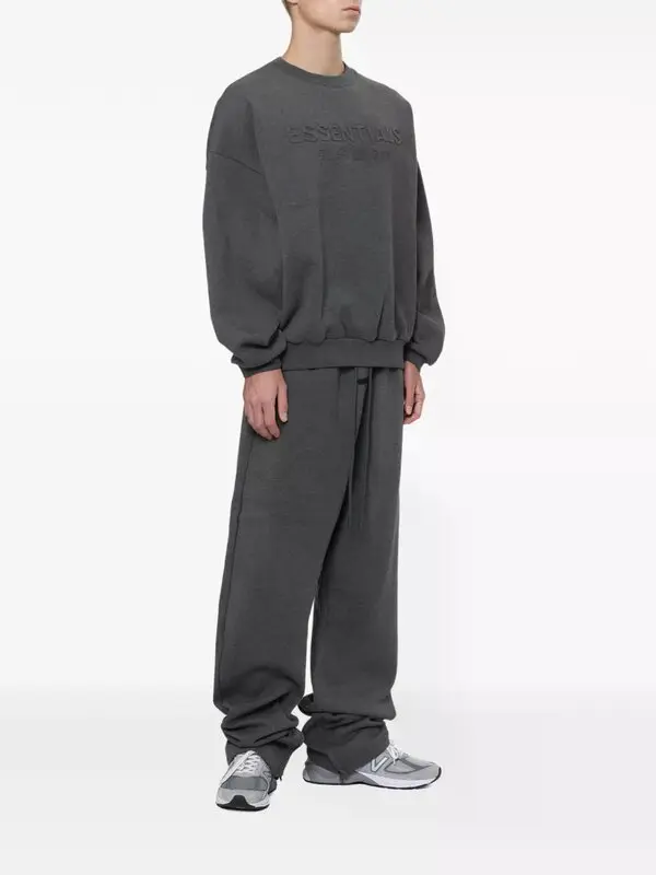 ESSENTIALS Logo-embossed Crew-neck Sweatshirt