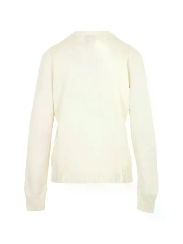 MC2 SAINT BARTH Crystal-embellished Logo-knit Sweater
