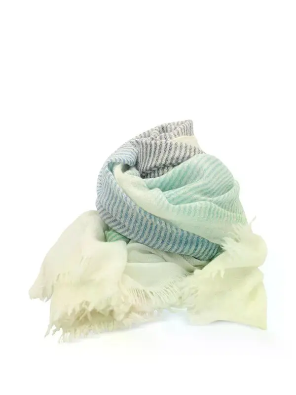Hermès Striped Cashmere Scarf - Neutrals