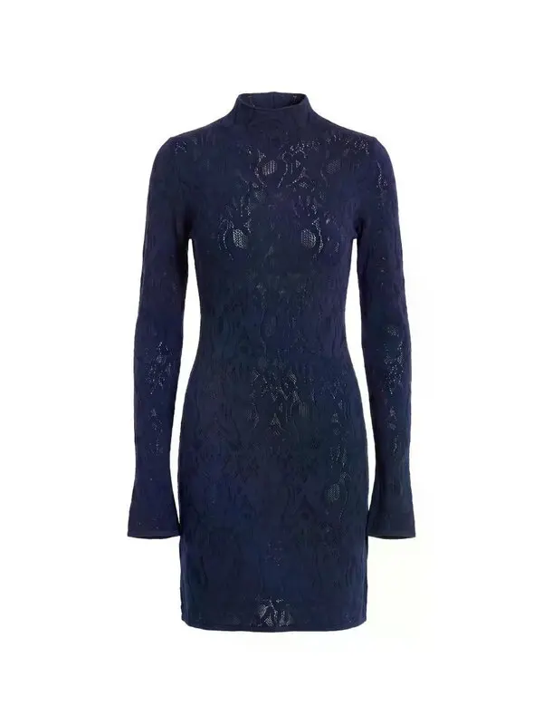 DONDUP Open-knit Long-sleeved Mini Dress
