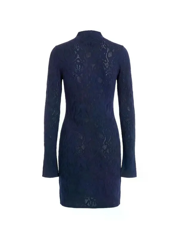 DONDUP Open-knit Long-sleeved Mini Dress