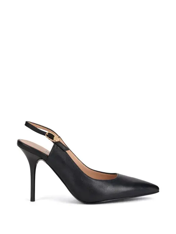 Moschino Pointed-toe Slingback Heeled Pumps - Black