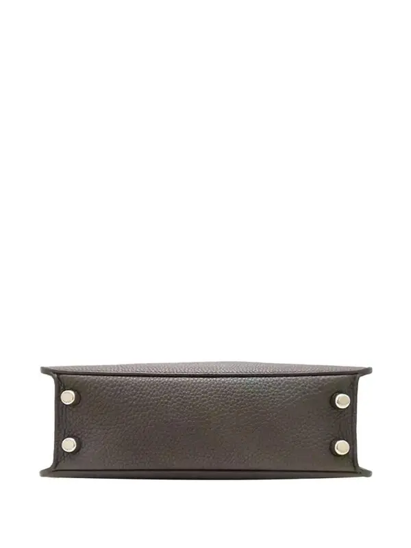 Fendi 2010-2026 Small Calfskin Peekaboo X Lite Satchel - Brown