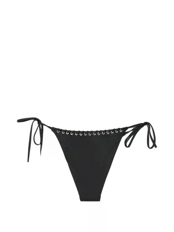 LUDOVIC DE SAINT SERNIN Eyelet-embellished Side-tie Bikini Bottoms