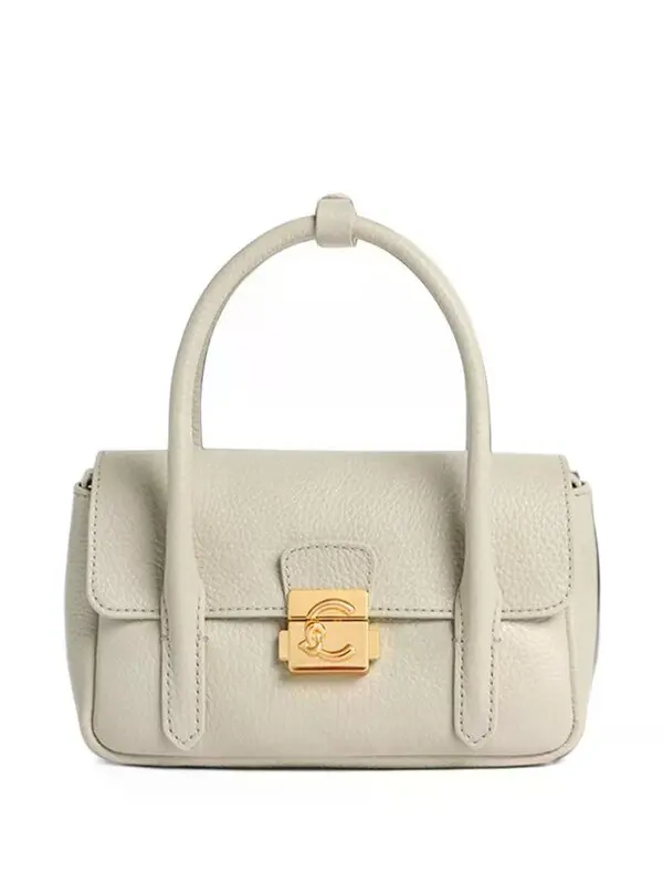 COCCINELLE Mini C-me Lock Logo-clasp Leather Shoulder Bag - White