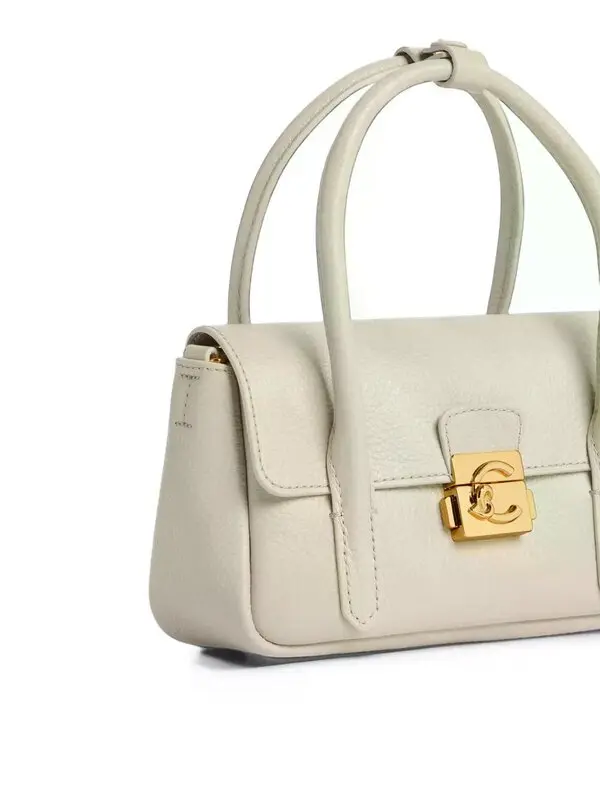 COCCINELLE Mini C-me Lock Logo-clasp Leather Shoulder Bag - White