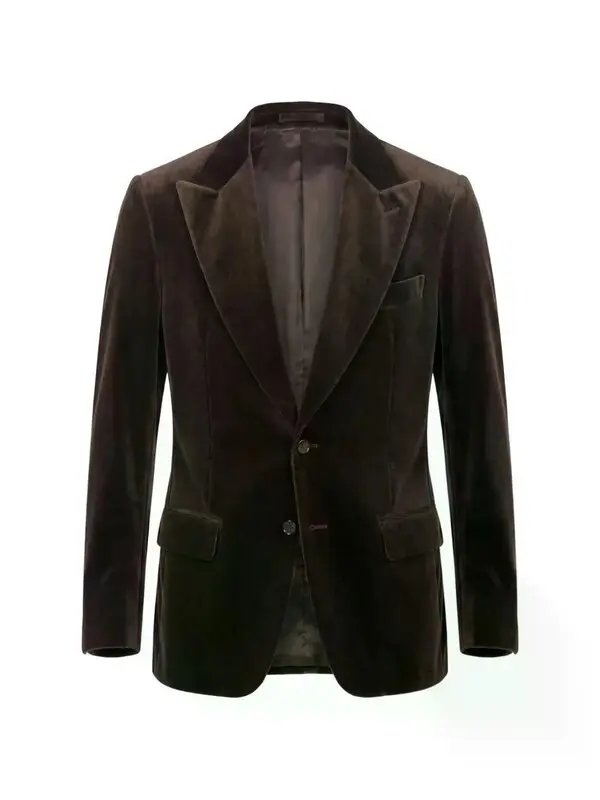 LARDINI Attitude Drop 7 Reg Velvet Peak-lapel Blazer