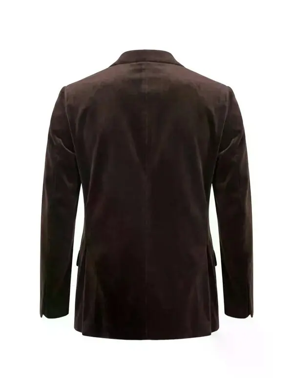 LARDINI Attitude Drop 7 Reg Velvet Peak-lapel Blazer