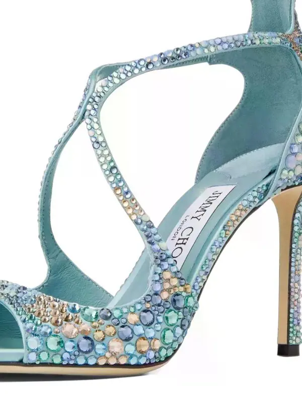 JIMMY CHOO Azia 95 Crystal-embellished Sandals