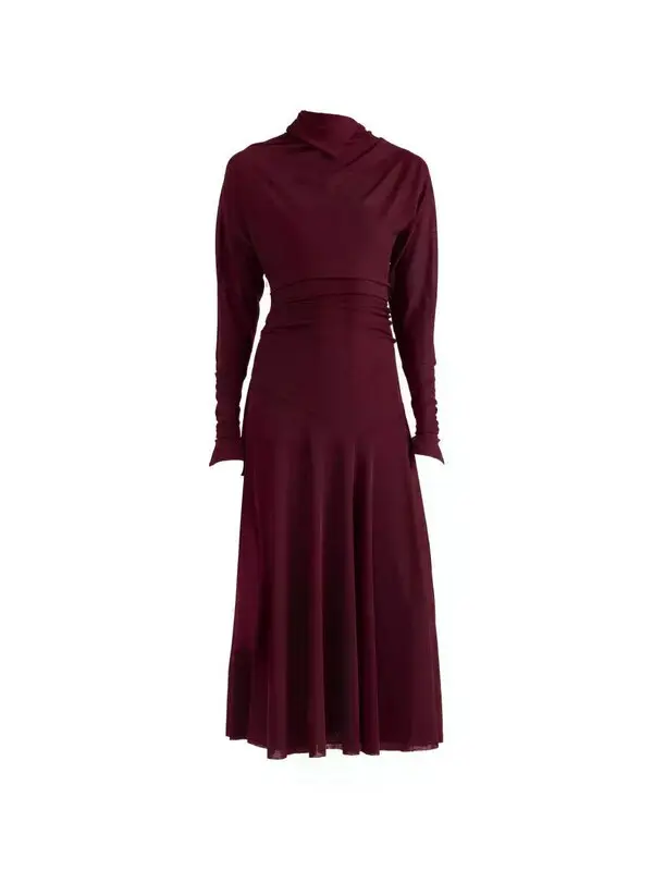 Proenza Schouler Golda Dress In Textured Sheer Jersey - Red