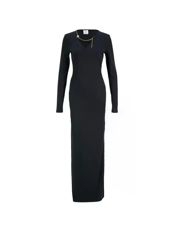 Casablanca Jewellery-embellished Ribbed Maxi Dress