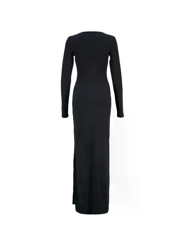 Casablanca Jewellery-embellished Ribbed Maxi Dress
