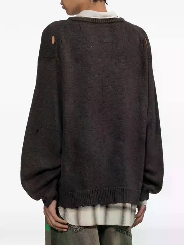 Mihara Yasuhiro Triple Layered Collared Knit Sweater