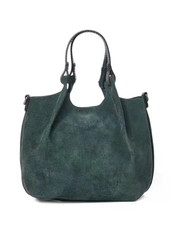 GIANNI CHIARINI Small Dua Suede Logo-patch Tote Bag