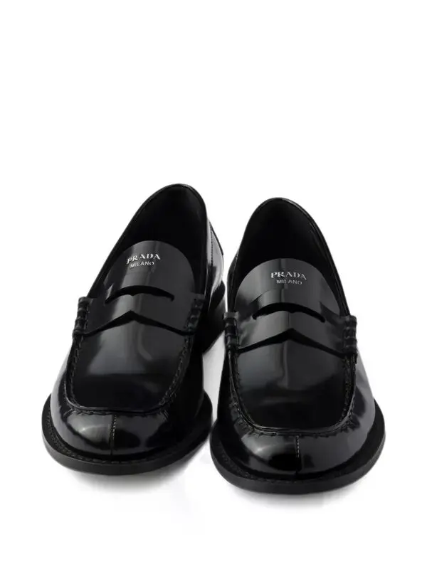 Prada Brushed Leather Loafers