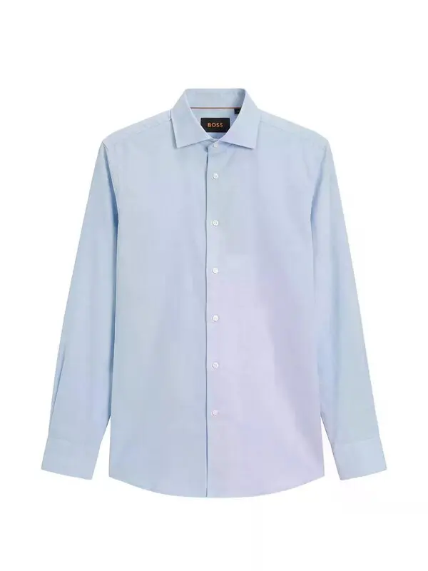 BOSS Regular-fit Shirt In Micro-structured Italian Cotton