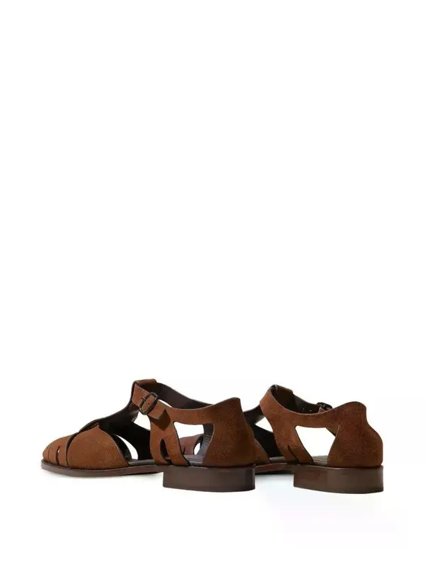 Hereu Pesca Suede Fisherman Sandals - Brown
