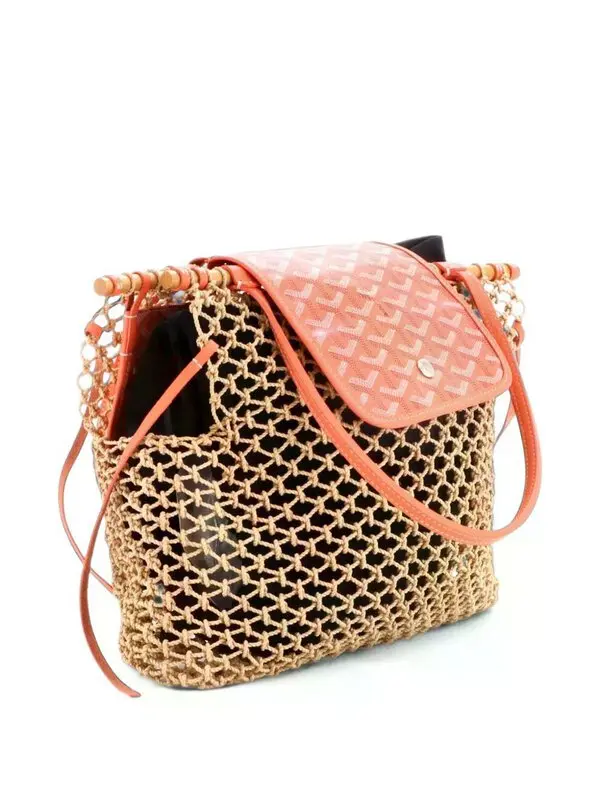 Goyard Aligre Bag Raffia Net With Coated Canvas Tote Bag