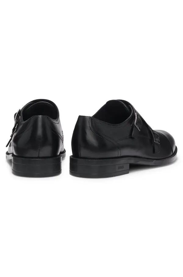 Hugo Boss Double-strap Leather Monk Shoes