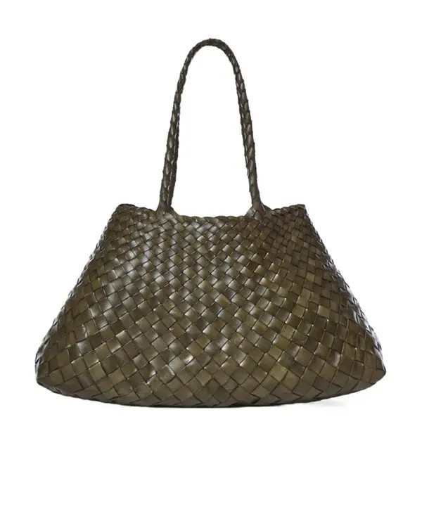 Dragon Diffusion Big Santa Croce Woven Leather Tote Bag