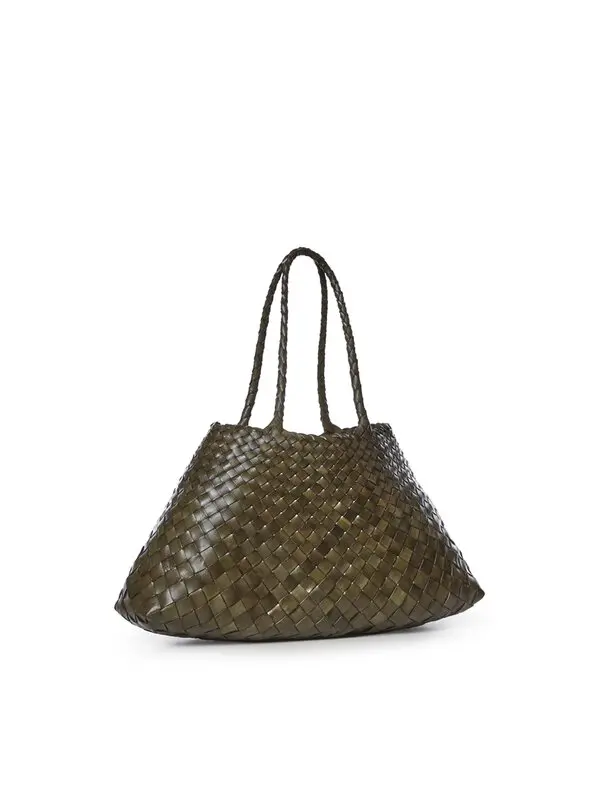 Dragon Diffusion Big Santa Croce Woven Leather Tote Bag
