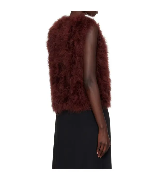 YVES SALOMON Cropped Feather Vest