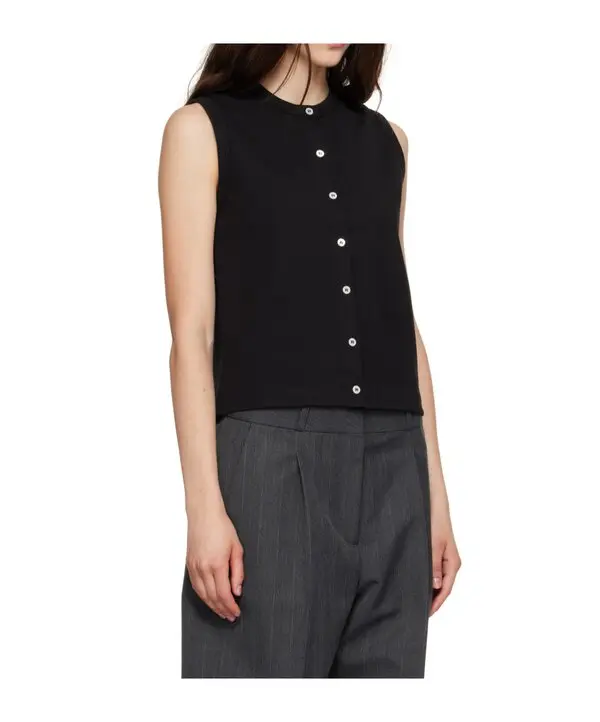 FLORE FLORE Button-front Sleeveless Vest