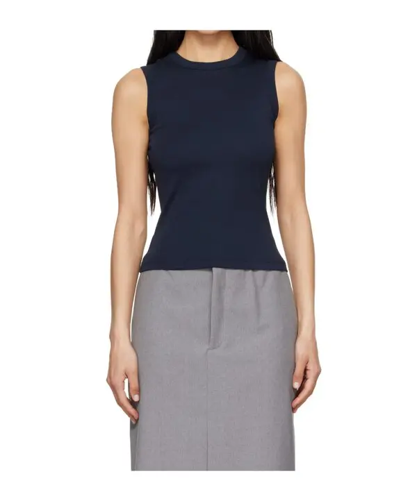 FLORE FLORE Esmé Vest - Navy Blue