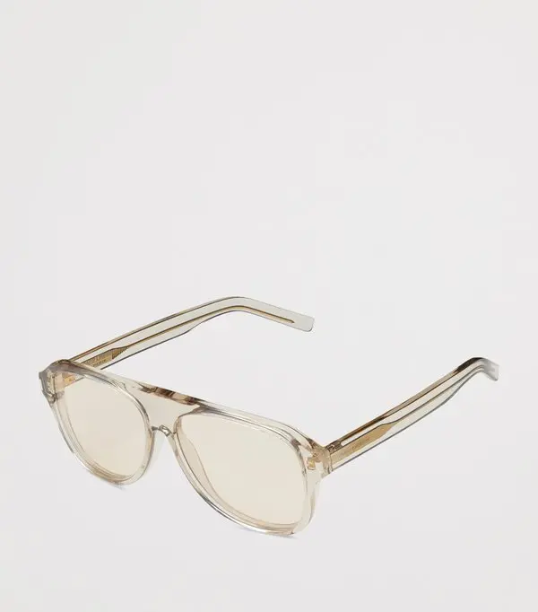 Saint Laurent Aviator Sunglasses - Nude