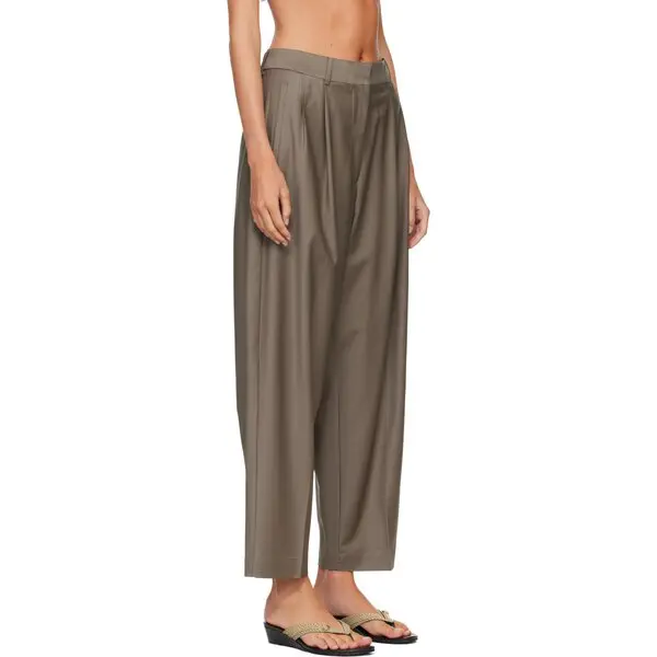 CORDERA Virgin Wool Masculine Barrel Trousers