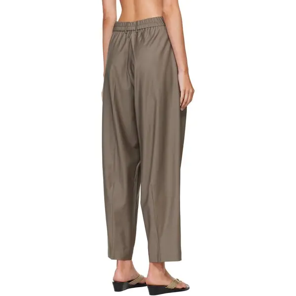 CORDERA Virgin Wool Masculine Barrel Trousers