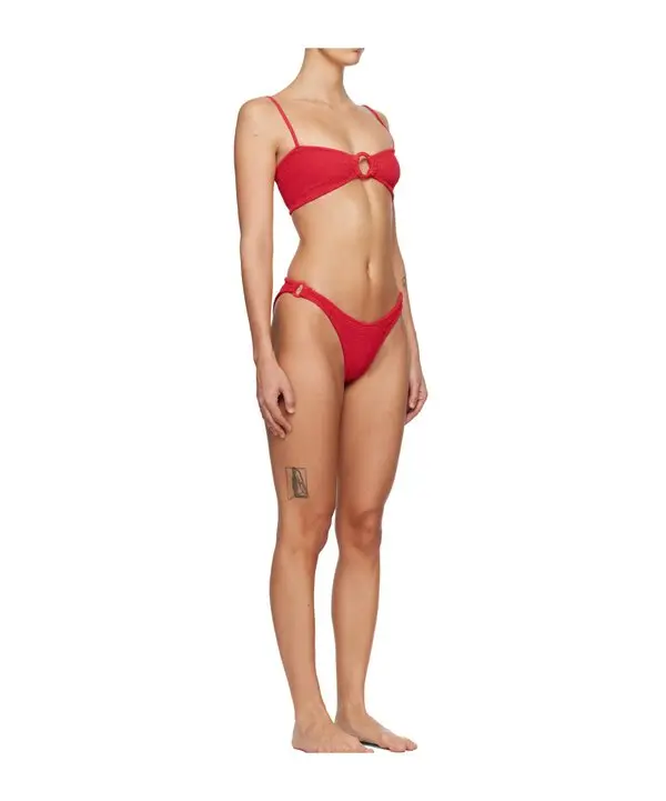 Hunza G Misty Tonal Hoop Bikini Set - Red