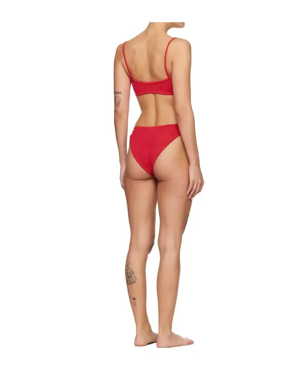 Hunza G Misty Tonal Hoop Bikini Set - Red