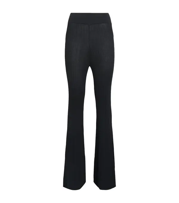 L'Agence Rib-knit Conan Flared Trousers