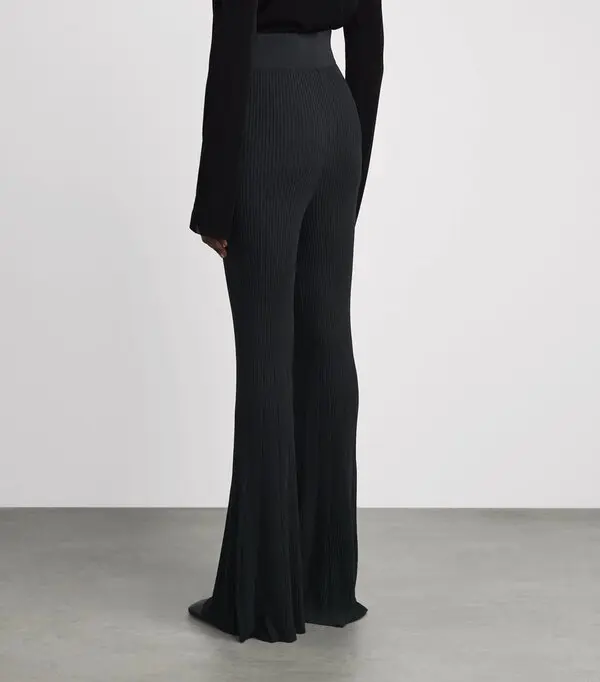 L'Agence Rib-knit Conan Flared Trousers