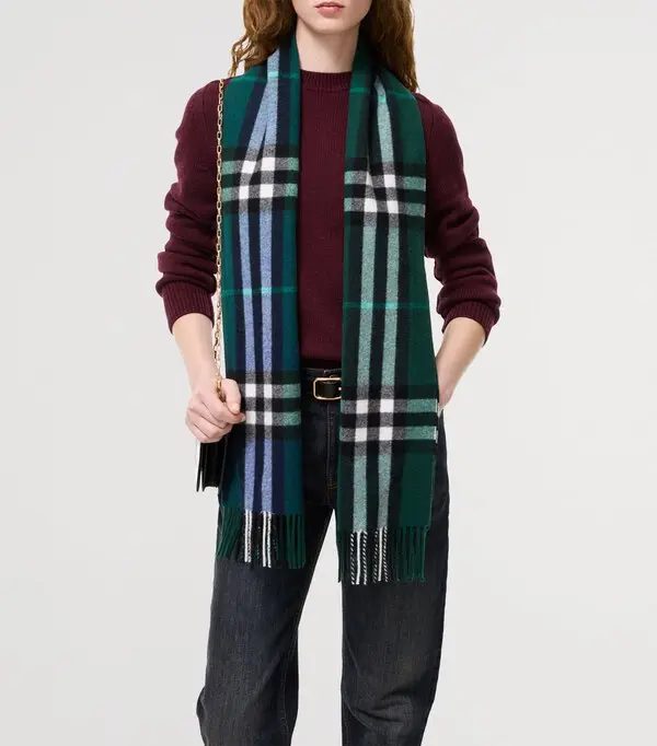 Burberry Cashmere Gradient Check Scarf