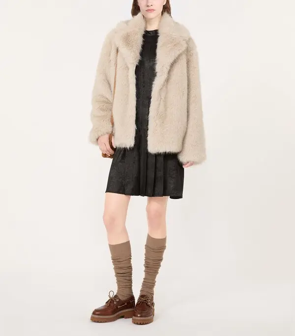 Max Mara Faux Fur Short Coat