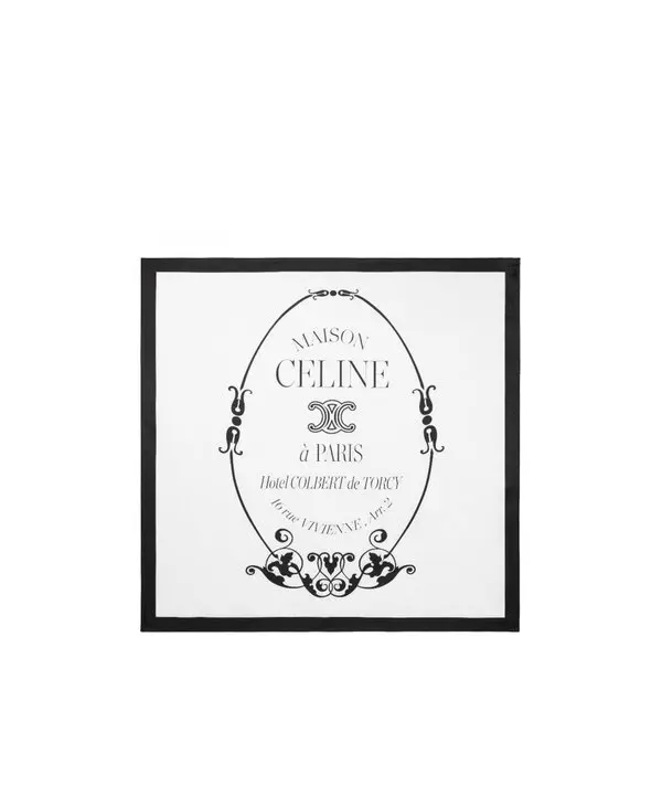 Celine Maison Foulard, 90 - Off-white/black