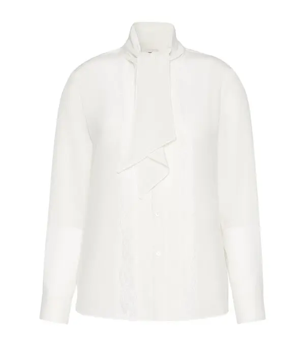 Max Mara Silk Pussybow Shirt
