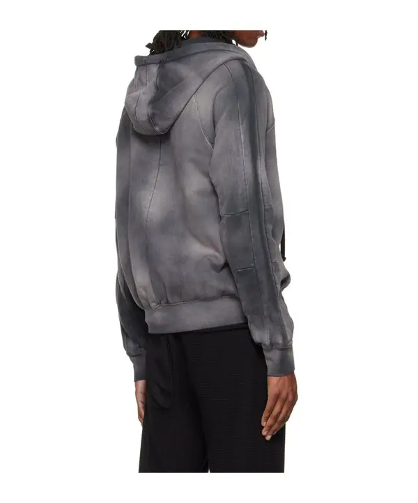 THOM KROM Washed Gradient Zip-up Hoodie