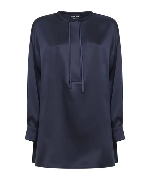 Giorgio Armani Long-sleeved Satin Blouse